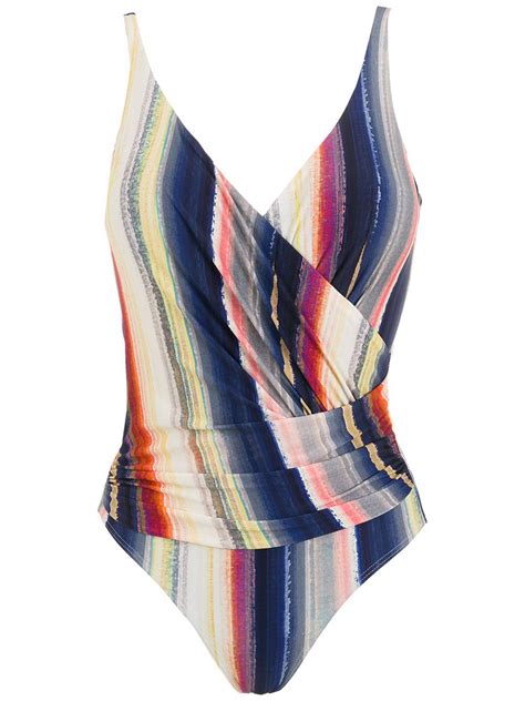 Buy Lygia And Nanny Maisa Wrap Style Front Swimsuit Multicolour At 29