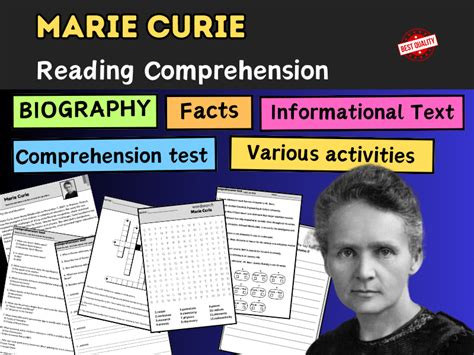 Marie Curie Biography And Facts Reading Comprehension Information