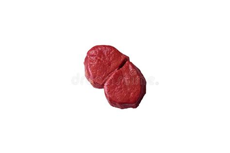 Fresh Juicy Raw Filet Mignon With Salt Spices And Herbs Stock Image