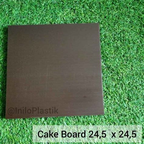 Jual TATAKAN KUE 24 5 CM CAKE BOARD ALAS KUE TART COKLAT KOTAK Di