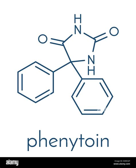 Phenytoin Epilepsy Drug Molecule Skeletal Formula Stock Vector Image