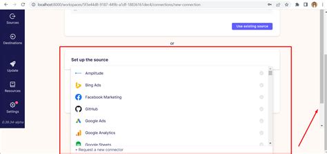 Set Up The Source Dropdown Wasn T Closed And Scrolled With Opened