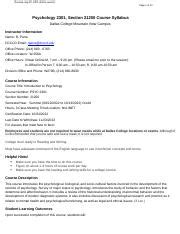 2022FA PSYC 2301 21200 1 3 Docx Revised Aug 20 2021 5 1 21 Version
