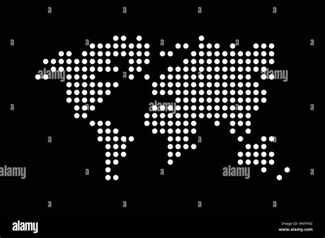 World Map Dotted Style Stock Vector Image Art Alamy