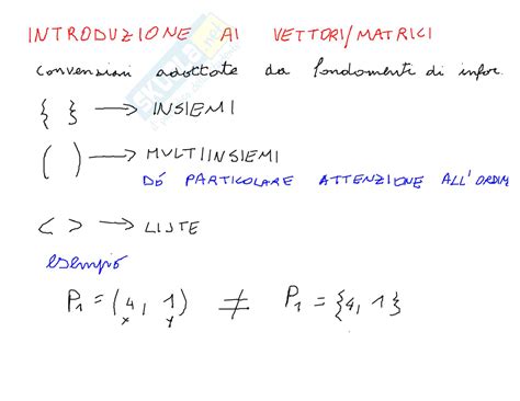 Matrici Appunti Di Complementi Di Analisi Matematica