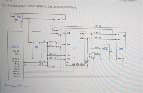 Solved Machine Instruction 100011 01010 01001 Chegg