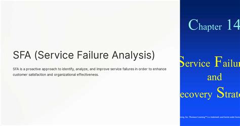 Sfa Service Failure Analysis