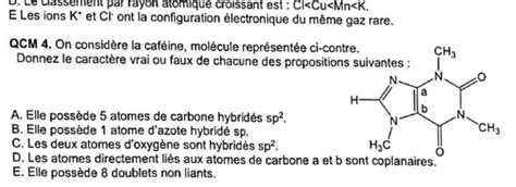 Qcm Exam Blanc Chimie UE Chimie Tutorat Associatif Toulousain