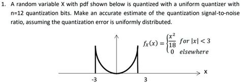 A Random Variable X With A Pdf Shown Below Is Quantized With A Uniform