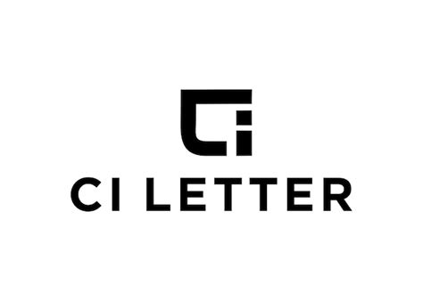 Ilustración vectorial del diseño del logotipo de la letra ci Vector