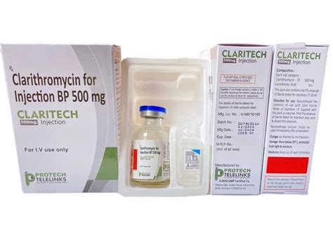 500mg Clarithromycin Injection Bp At ₹ 172 80 Box Clarithromycin Dry