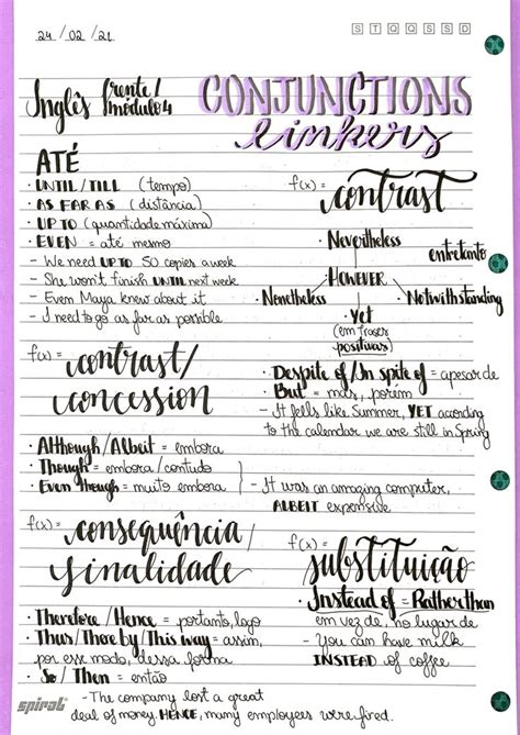 Inglês Conjunções Conjunctions Linkers Módulo 4 1 3 Conjunção