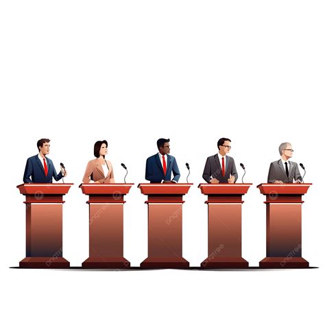 Candidate Debate Speech 3d Illustration 3d Rendering Election Png
