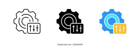 Personal Settings Icon Set Sliders Repair Stock Vector Royalty Free