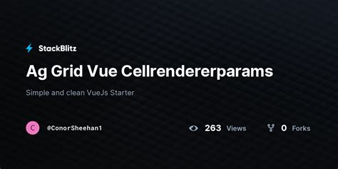 Ag Grid Vue Cellrendererparams Stackblitz