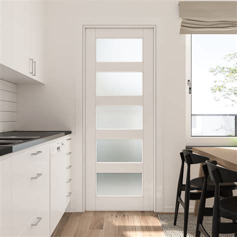 Frosted Glass Panel Door Modern Single Panel Glass Double Front Door