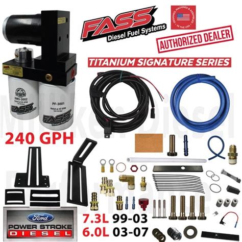 Fass Titanium 240gph Fuel Lift Pump System 99 07 Powerstroke Diesel
