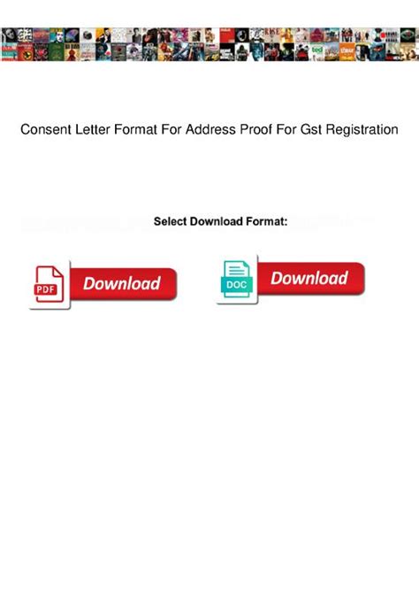 Letter Pdf Consent Letter Format For Address Proof For Gst Registration