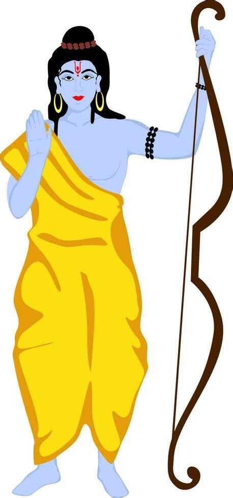 Hindu Mythological Lord Rama In Blessing Pose 24281798 Vector Art At