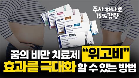비만치료제 위고비 효과를 100배 높이는 방법 ㅣ꿀팁 부작용 효과 Youtube