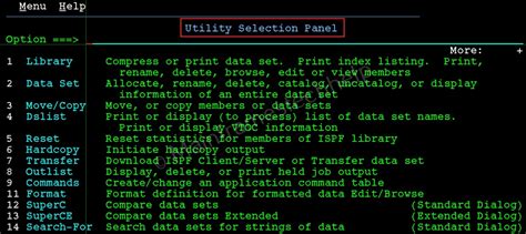 ISPF Utility Panel Option 3