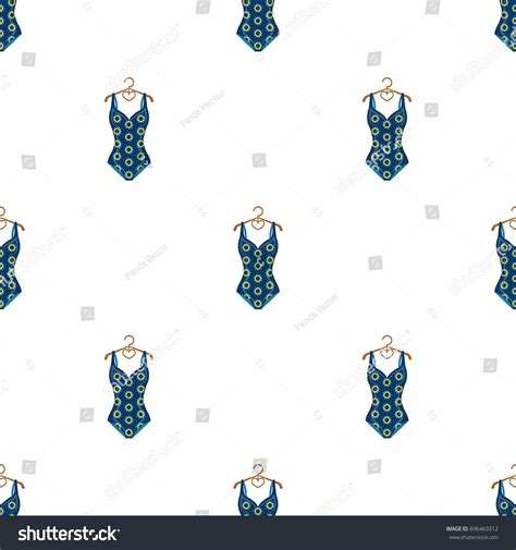Blue Swimsuit Sunflowers Swimsuit Swimming Poolswimcuits Stock