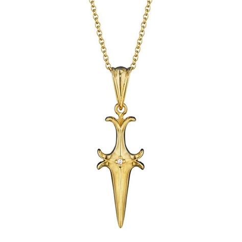 Dagger Pendant Jewelry Gold Necklace Pendant