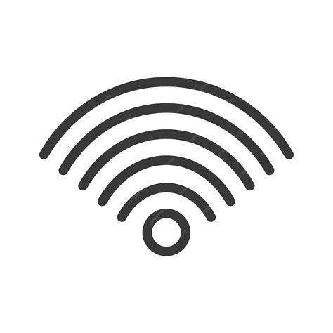 Black And White Wifi Symbol With Concentric Arcs Premium Ai Generated Vector