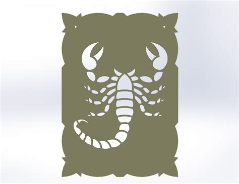 Картина Скорпион - Чертежи, 3D Модели, Проекты, Модели для станков ЧПУ