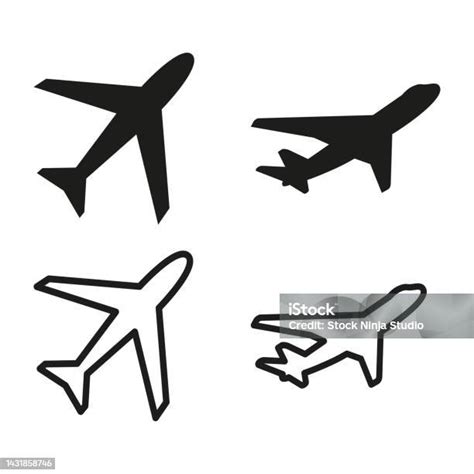Icône De Plan Illustration De Transport Vectoriel Dicône Davion