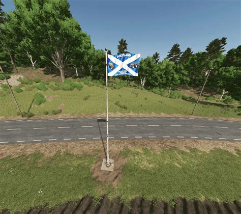 Ls25 Scotish Flag Pole V1000 Mod Ls25 Mods