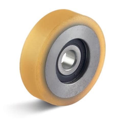 Yellow Polyurethane Guide Rollers Guide Rollers Wheels Castors