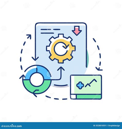 Icon For Assessing Project Lifecycle Processes Stock Vector