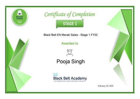 Pooja Singh On Linkedin Cisco Black Belt Meraki Sales Stage 1