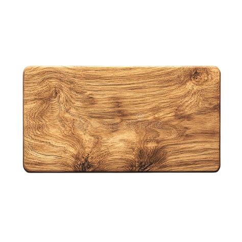 Rectangular Rustic Brown Wooden Board Texture Oak Dark Grain Isolated