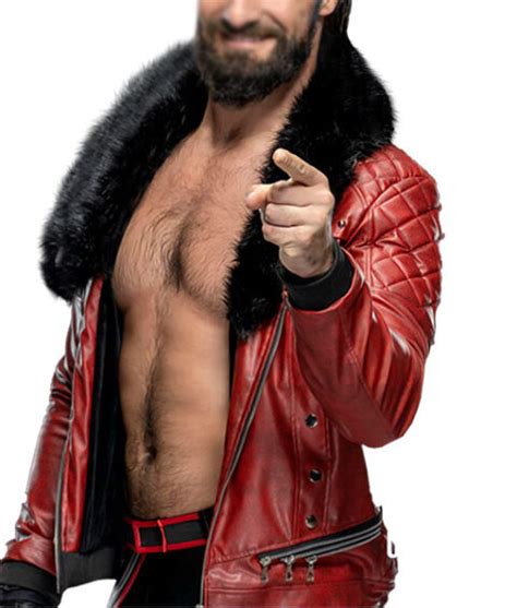WWE Seth Rollins Quilted Red Leather Jacket A Jackets
