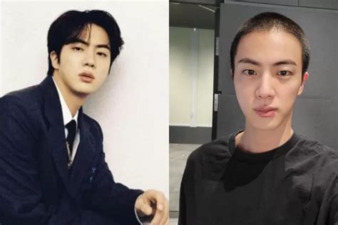 Jelang Wamil Jin Bts Bagikan Foto Dengan Gaya Rambut Plontos Jember