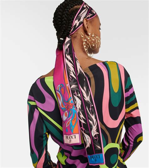 Pucci Printed Silk Twill Scarf Emilio Pucci