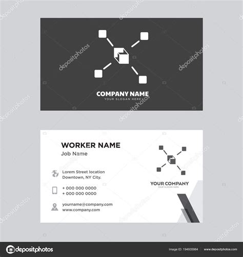 Networking Business Card Design — Stock Vector © Vectorbest Inside