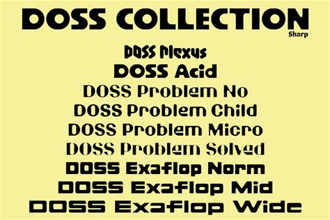 DOSS Collection Problem Solved Font XFonts Pro