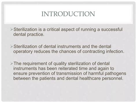 Dental Sterilization Equipment Ppt