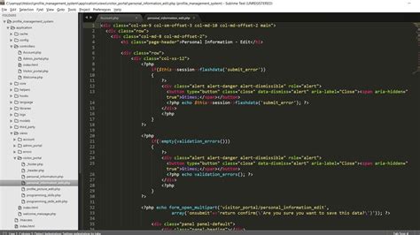 Part 7 Edit Profile Information Codeigniter 3 And Bootstrap 3 Youtube