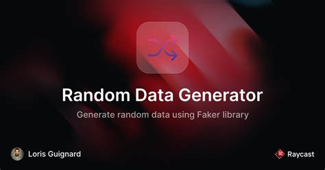 Raycast Store Random Data Generator