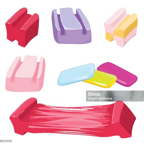 다채로운 풍선껌의 세트 사탕 벡터 일러스트 레이 션 절연 풍선껌에 대한 스톡 벡터 아트 및 기타 이미지 풍선껌 0명 건강에 좋지 않은 음식 Istock