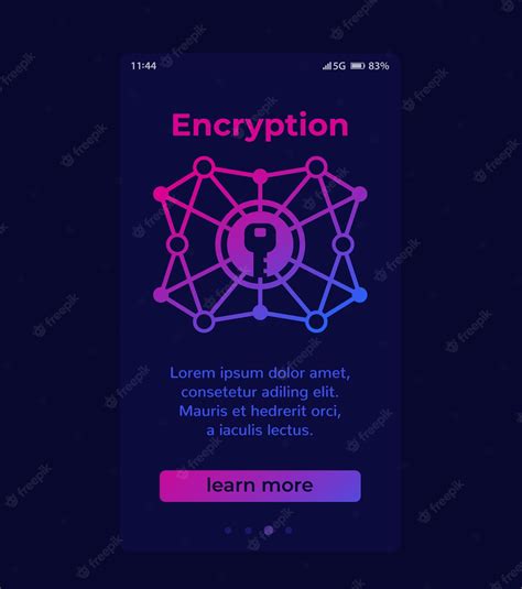 Premium Vector Encryption And Data Protection Mobile Banner Vector