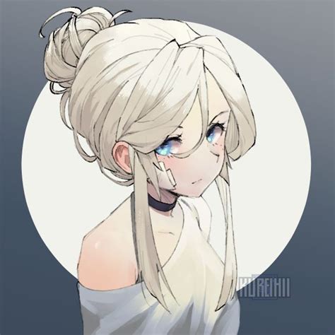 блондинка с голубыми волосами 3 Мальчики иллюстрации Волосы аниме Белые волосы