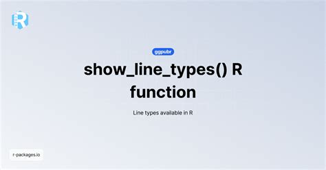 Showlinetypes R Function From Ggpubr R Packages