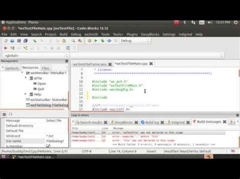 Code Blocks WxWidgets WxSmith Read Text File YouTube