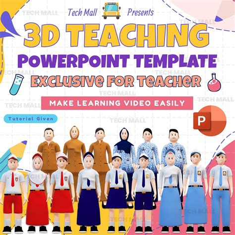 3d teaching powerpoint template for educator interactive learning etsy