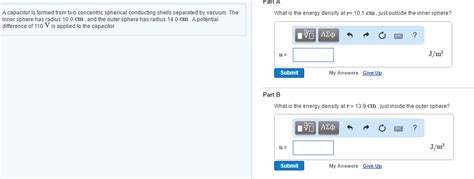 Solved A Capacitor Is Formed From Two Concentric Spherical